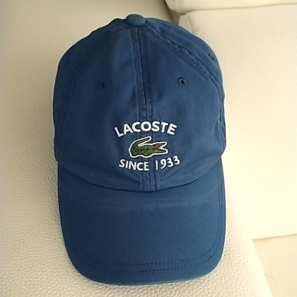 Lacoste | Accessories | Lacoste Alligator 933 Blue Hat Striped ...